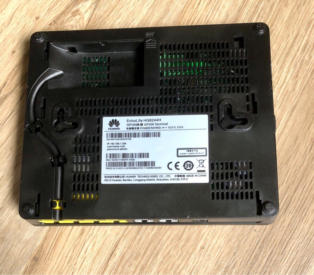 Singtel ONT Router / Huawei Echolife HG8244H GPON, Computers & Tech ...
