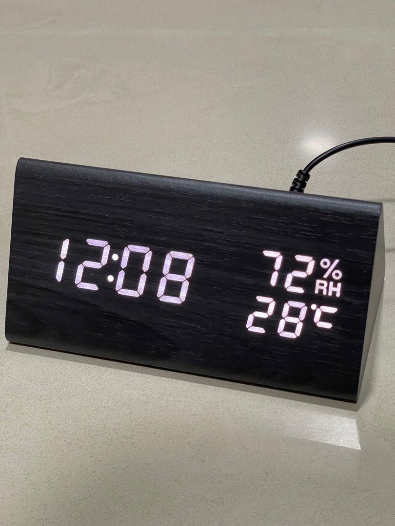 Sleek Wooden Digital Clock, TV & Home Appliances, Other Home Appliances ...