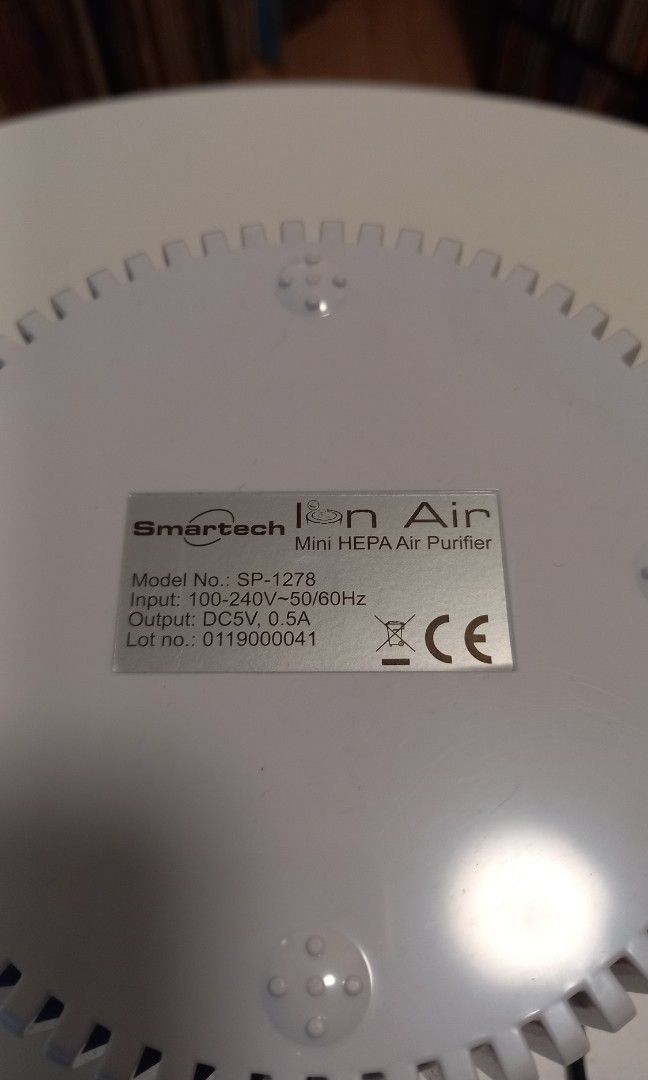 Smartech Ion Air Mini HEPA Air purifier, 家庭電器, 空氣清新機及抽濕機 - Carousell