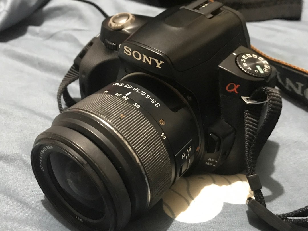 Sony a230 with lense, Photography, Cameras on Carousell