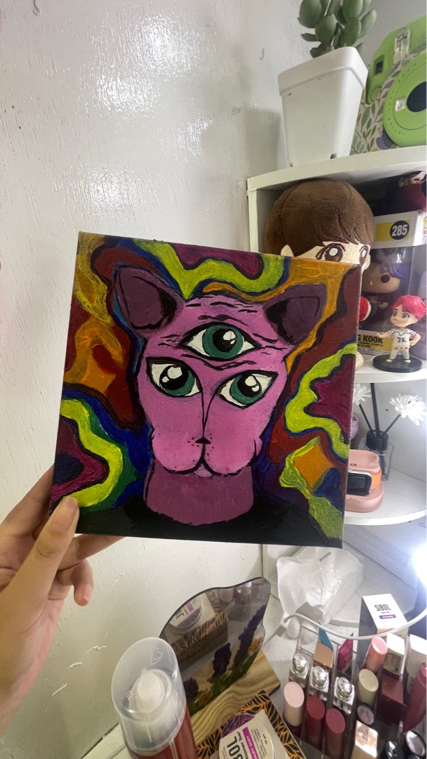 space cat Sphinx acrylic paint, Hobbies & Toys, Stationary & Craft, Art ...