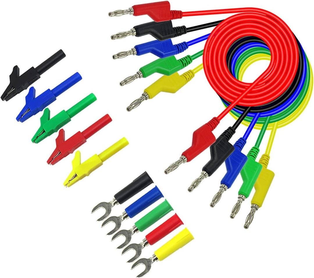 "[Stockist.SG] Multimeter Test Lead Kit: Alligator Clip, Spade Probe ...