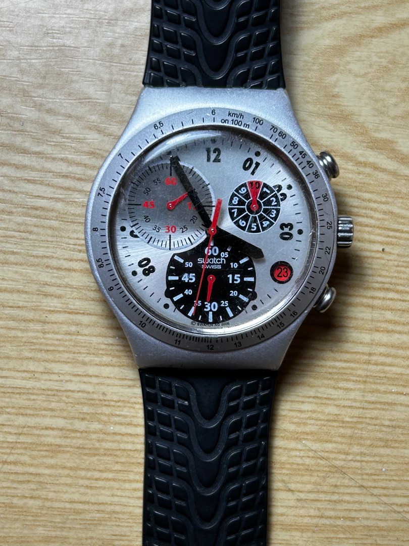 SWATCH IRON ALUMINUM PATENTED WATER -RESISTANT on Carousell