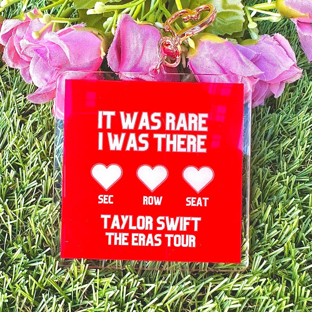Taylor Swift It Was Rare I Was There Eras Tour Lyric Keychain Merch ...