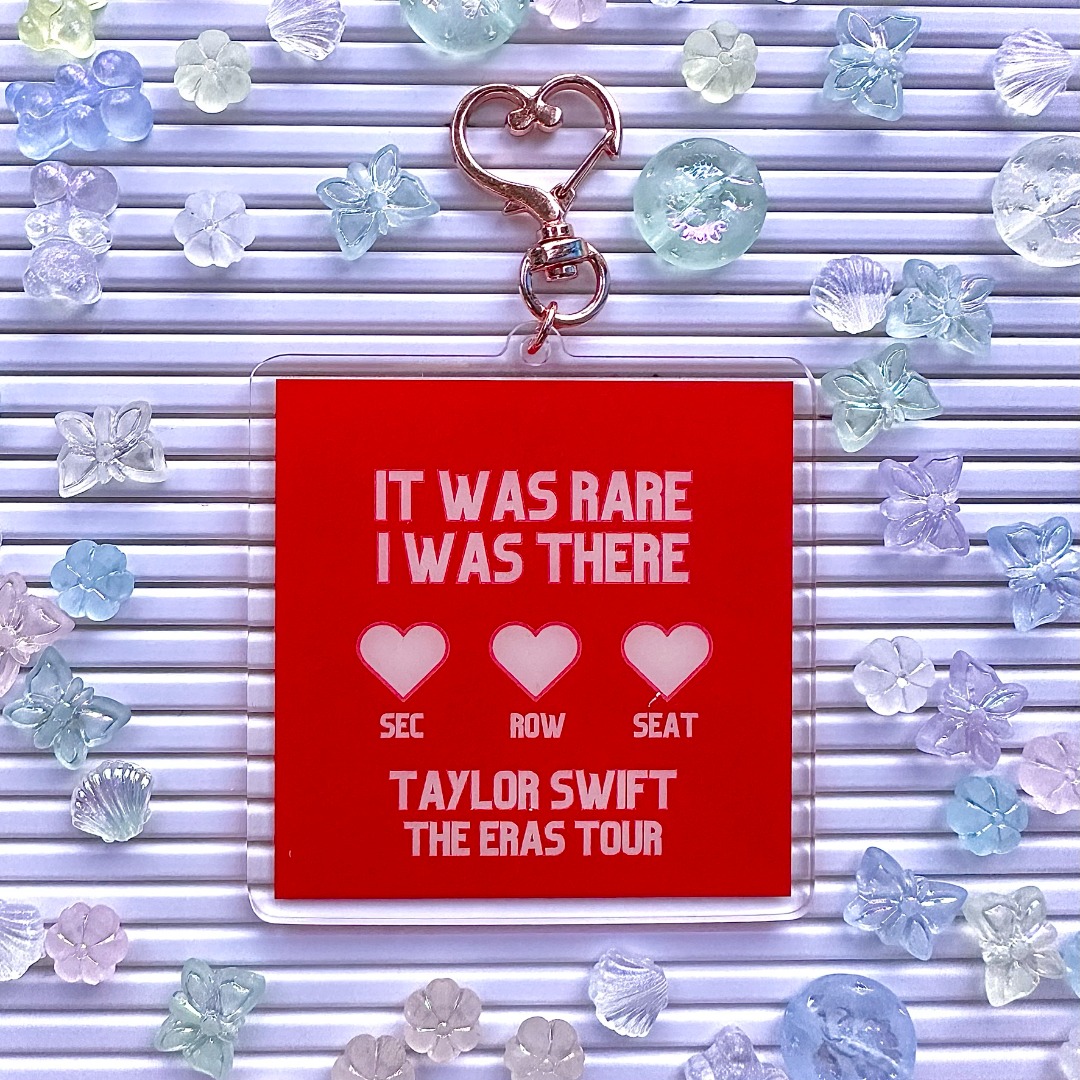 Taylor Swift It Was Rare I Was There Eras Tour Lyric Keychain Merch ...