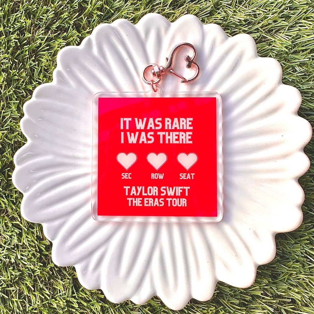 Taylor Swift It Was Rare I Was There Eras Tour Lyric Keychain Merch ...