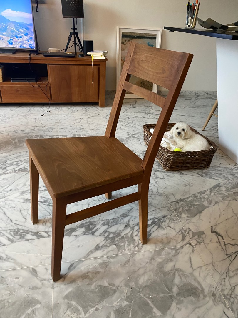 Teak chair in classical style, Furniture & Home Living, Furniture, Chairs on Carousell