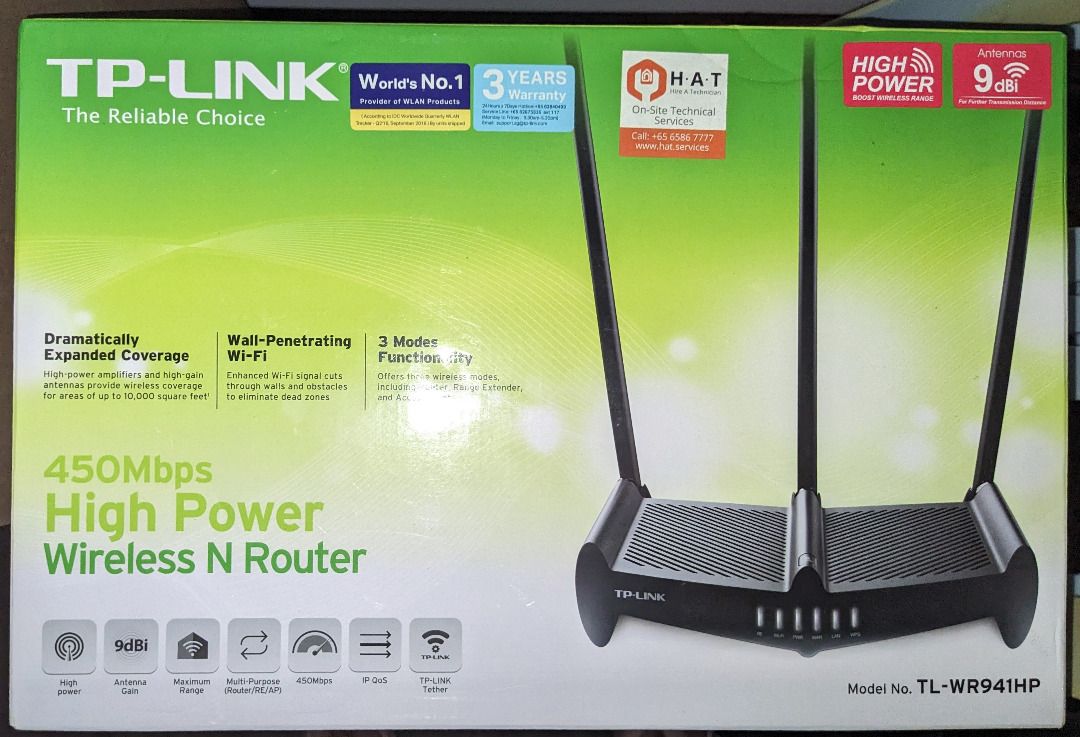 TP-Link TL-WR941HP 450Mbps High-Power Wireless Router | Three ...