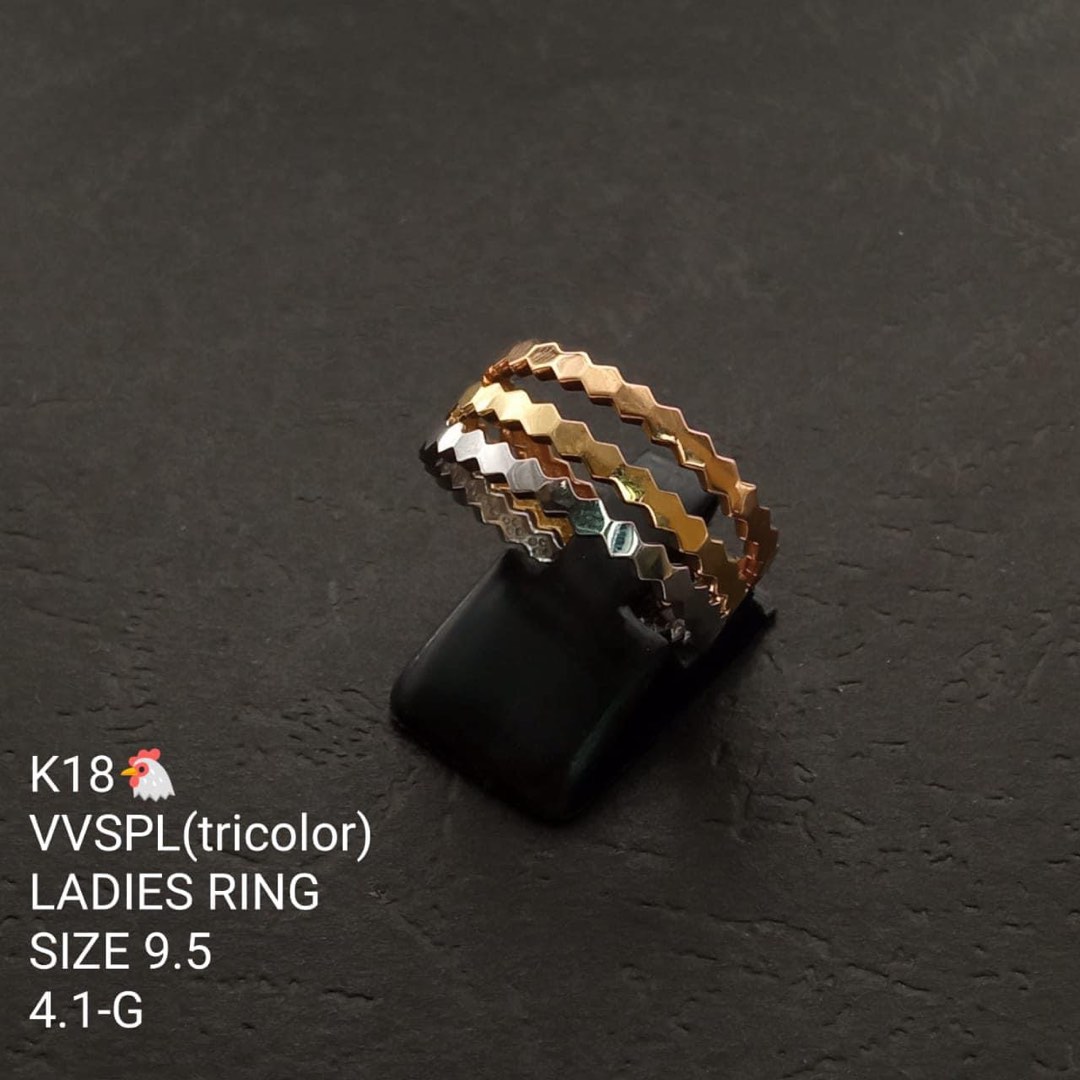 Tricolor Ring, Women's Fashion, Jewelry & Organizers, Rings on Carousell