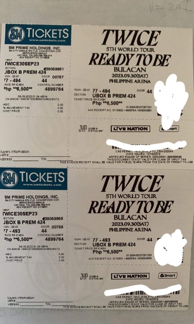 Twice ticket ubb premium, Tickets & Vouchers, Event Tickets on Carousell