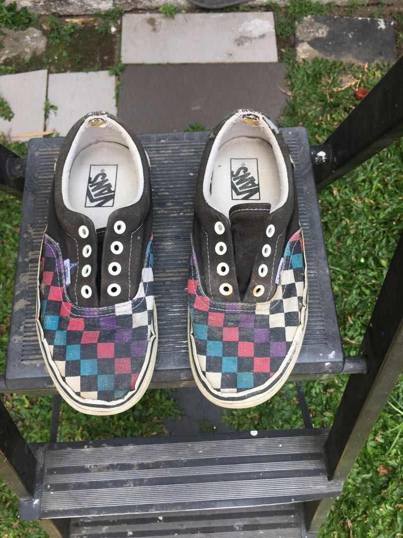 Vans checkerboard, Fesyen Wanita, Sepatu di Carousell