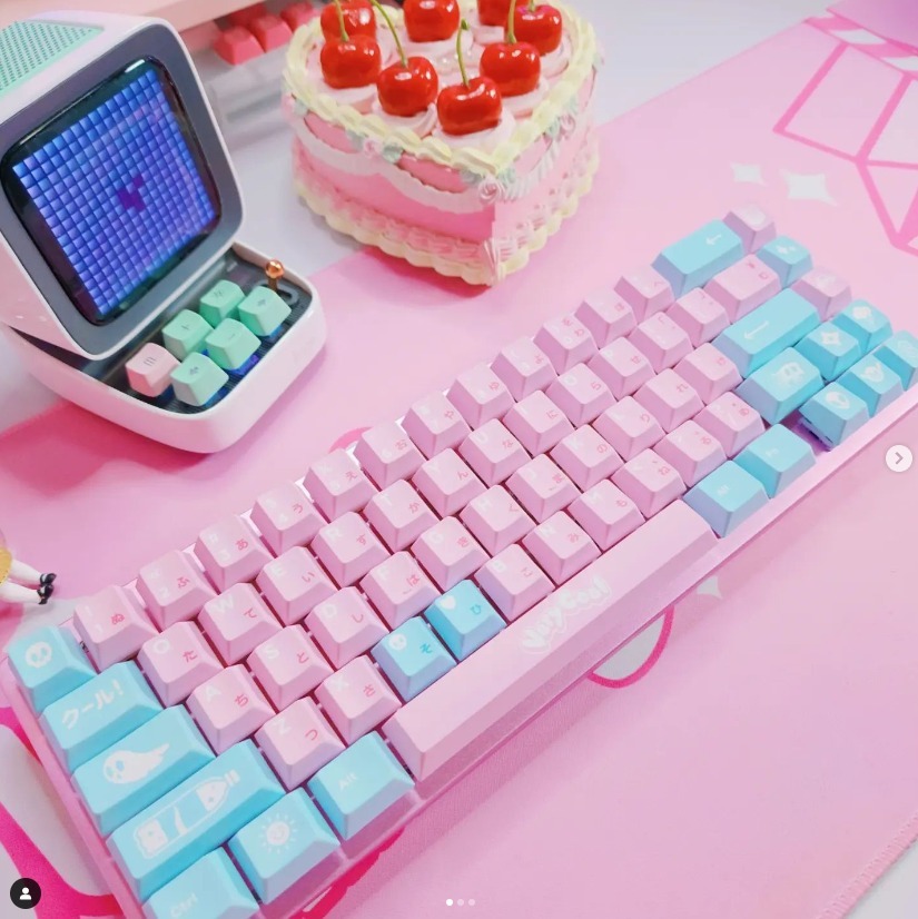 Very Cool Pink and Blue Keycaps on Carousell