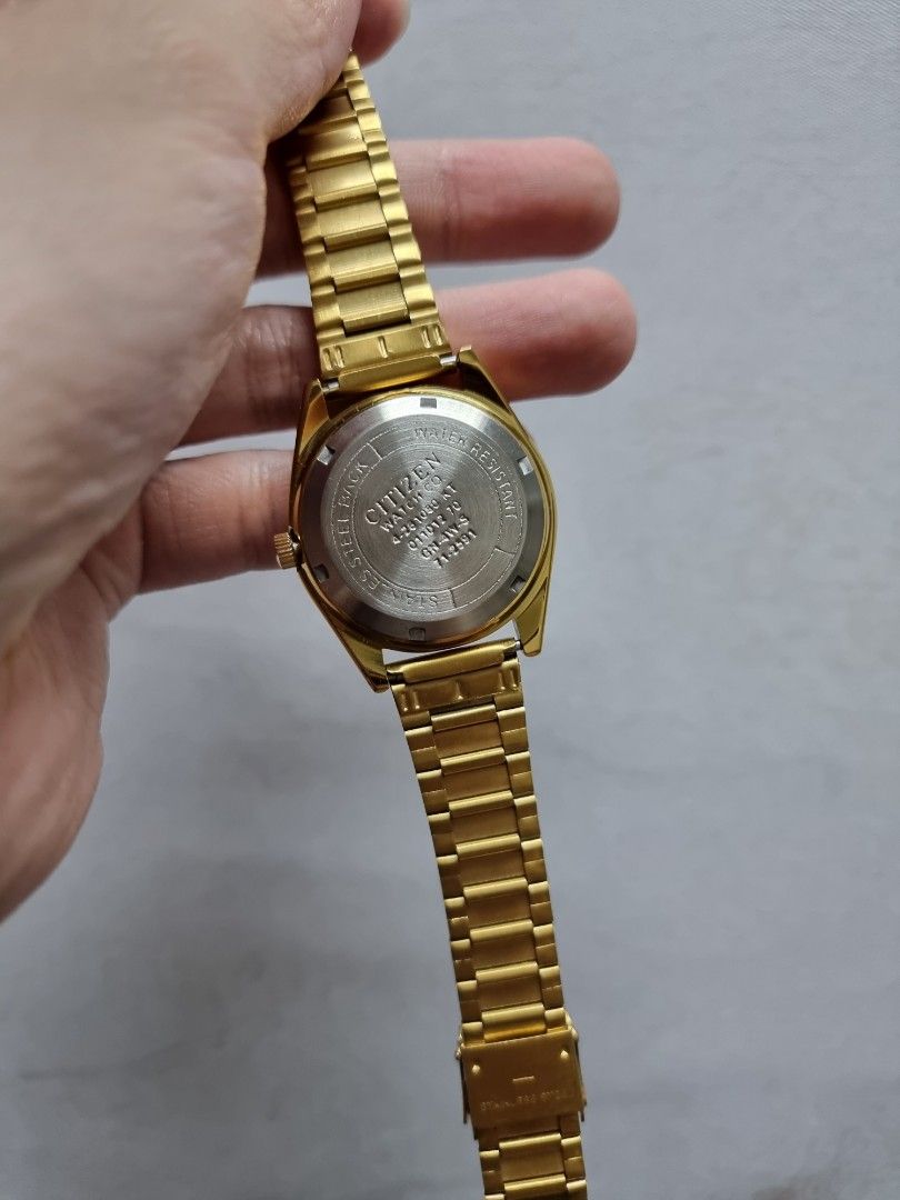 Vintage Citizen Gold Watch Green Sunburst Dial, Men's Fashion, Watches ...