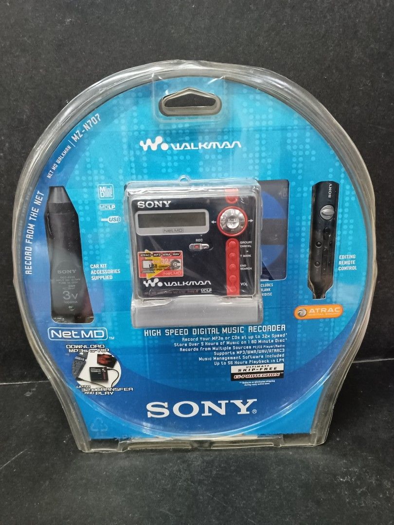 Vintage Sony MiniDisc Walkman Recorder $500 Net MD MZ-N707 - New Sealed, Audio, Other Audio ...