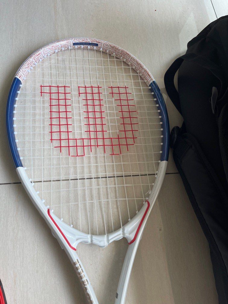Wilson elite 3/8 racket (adult), Sports Equipment, Sports & Games ...