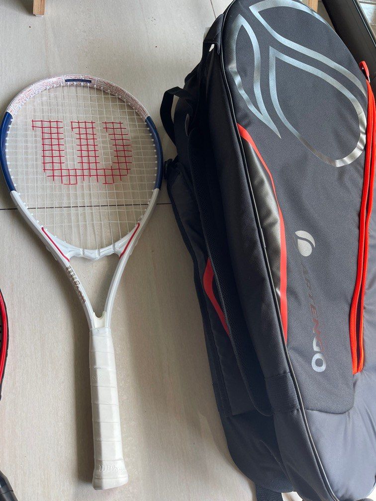 Wilson elite 3/8 racket (adult), Sports Equipment, Sports & Games ...