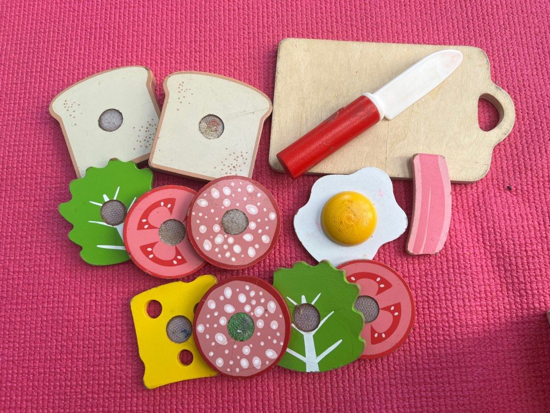 Wooden sandwich set, Hobbies & Toys, Toys & Games on Carousell
