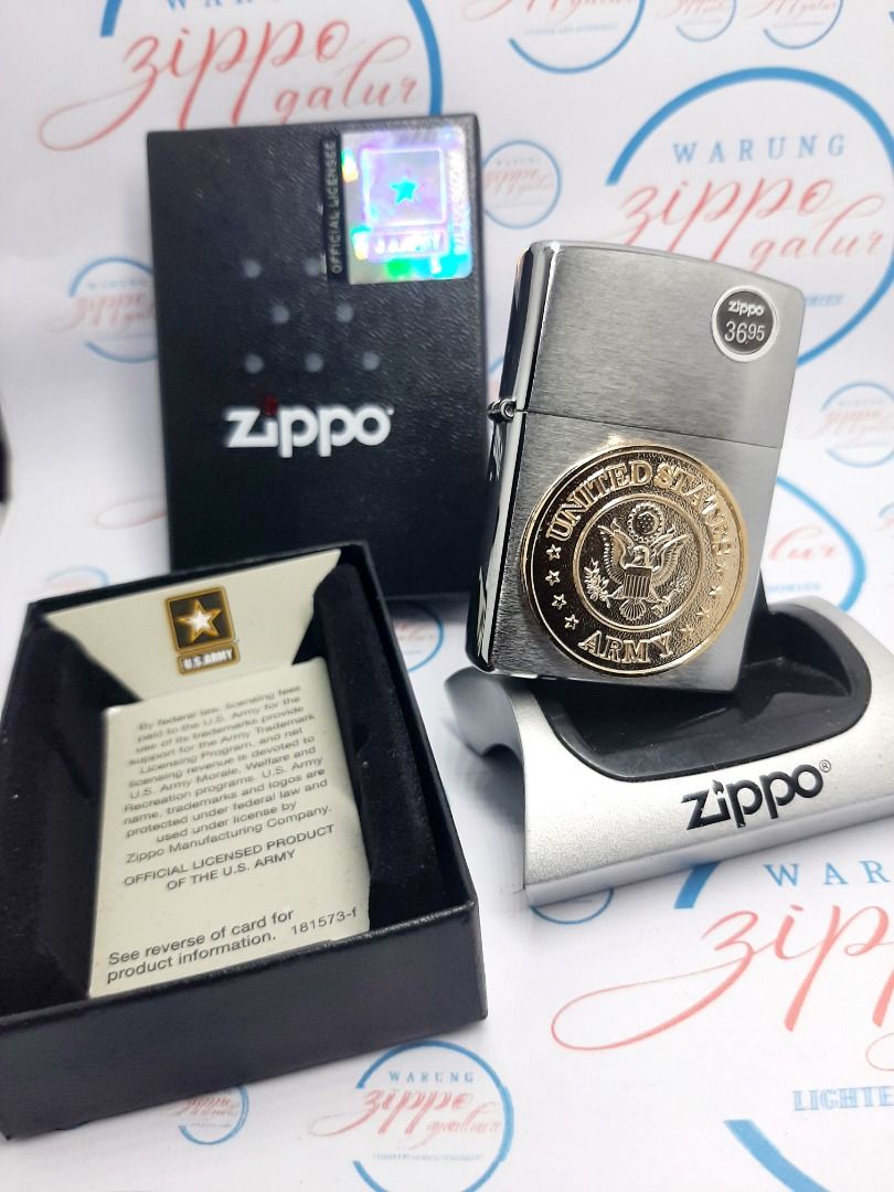 ZIPPO US ARMY EMBLEM 280ARM, Antik, Pajangan di Carousell