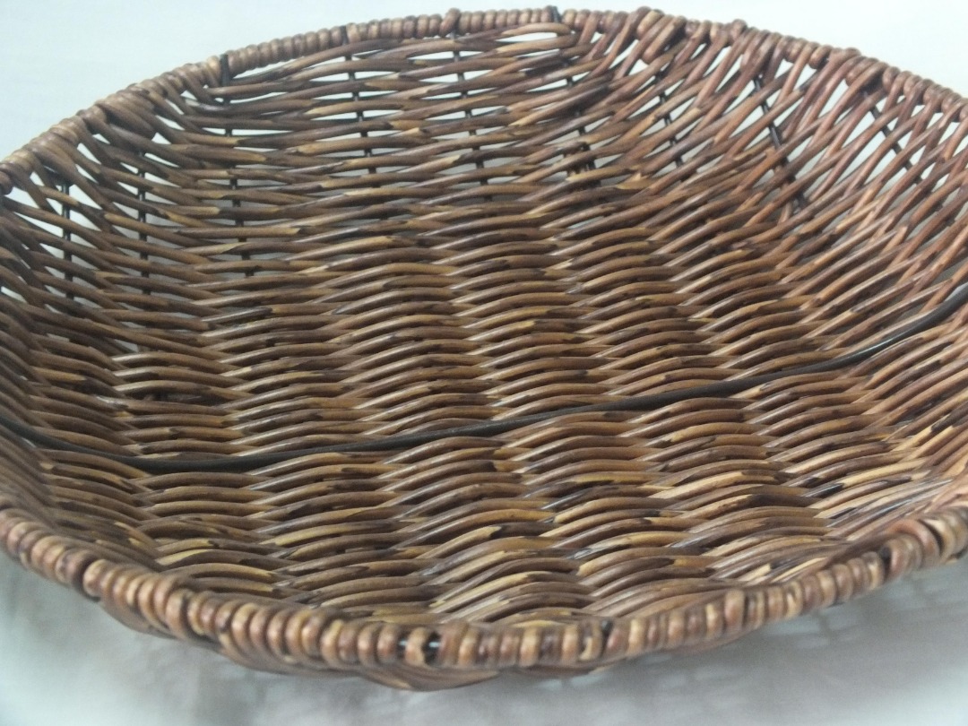 10 inch weaved rattan basket, strong frame, Furniture & Home Living ...