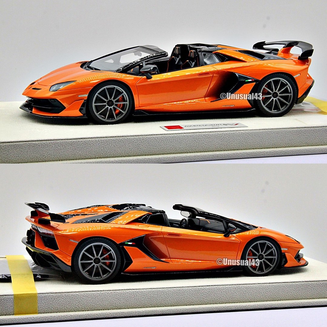 1/18 Make Up Models Lamborghini Aventador SVJ Roadster Arancio Atlas ...