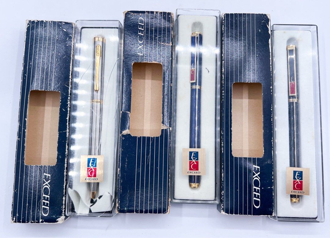 3pcs Mitsubishi exceed pen 1 ballpoint 2 rollerball, Hobbies & Toys ...