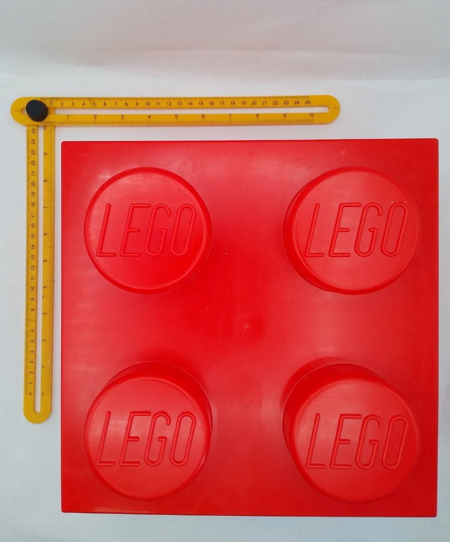 4 KNOBS LEGO Red Brick Storage Box Classic Lego Brick Organizer Small ...