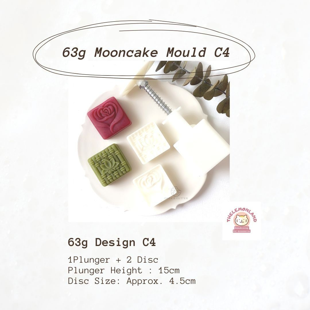 [5K Reviews Seller] 2023 63g Mooncake Mould (2/4 disc plus 1 plunger), Furniture & Home Living ...
