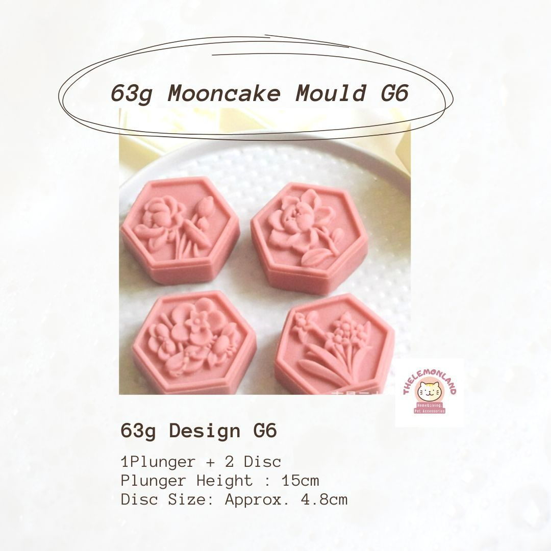 [5K Reviews Seller] 2023 63g Mooncake Mould (2/4 disc plus 1 plunger), Furniture & Home Living ...