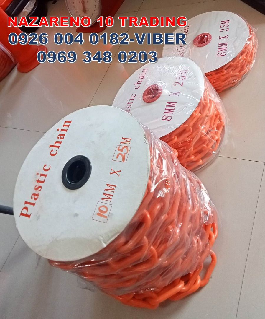6mm x 25m PLASTIC CHAIN ORANGE on Carousell