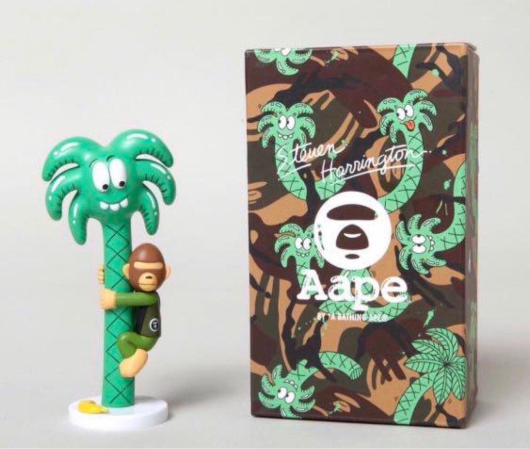 全新 已絕版 Aape X Steven Harrington Bape Milo 椰子樹 細 size Statue Figure art ...