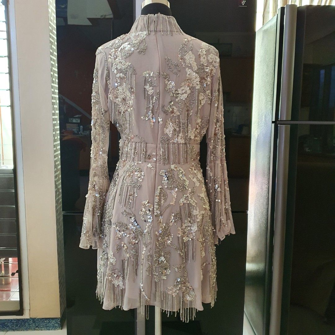 Baju Asos dress payet pesta mewah cantik NEW, Fesyen Wanita, Pakaian ...