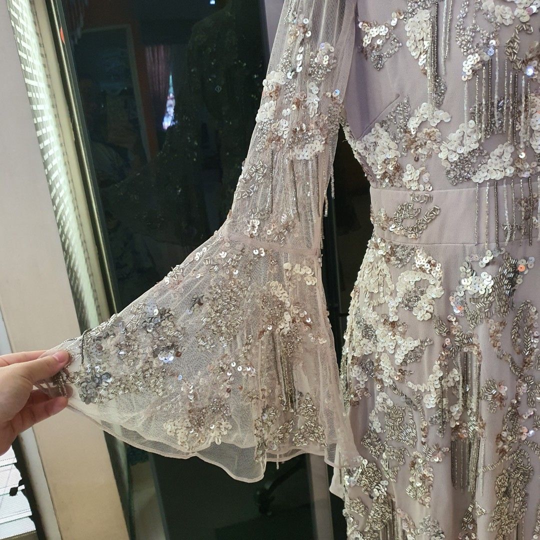 Baju Asos dress payet pesta mewah cantik NEW, Fesyen Wanita, Pakaian ...