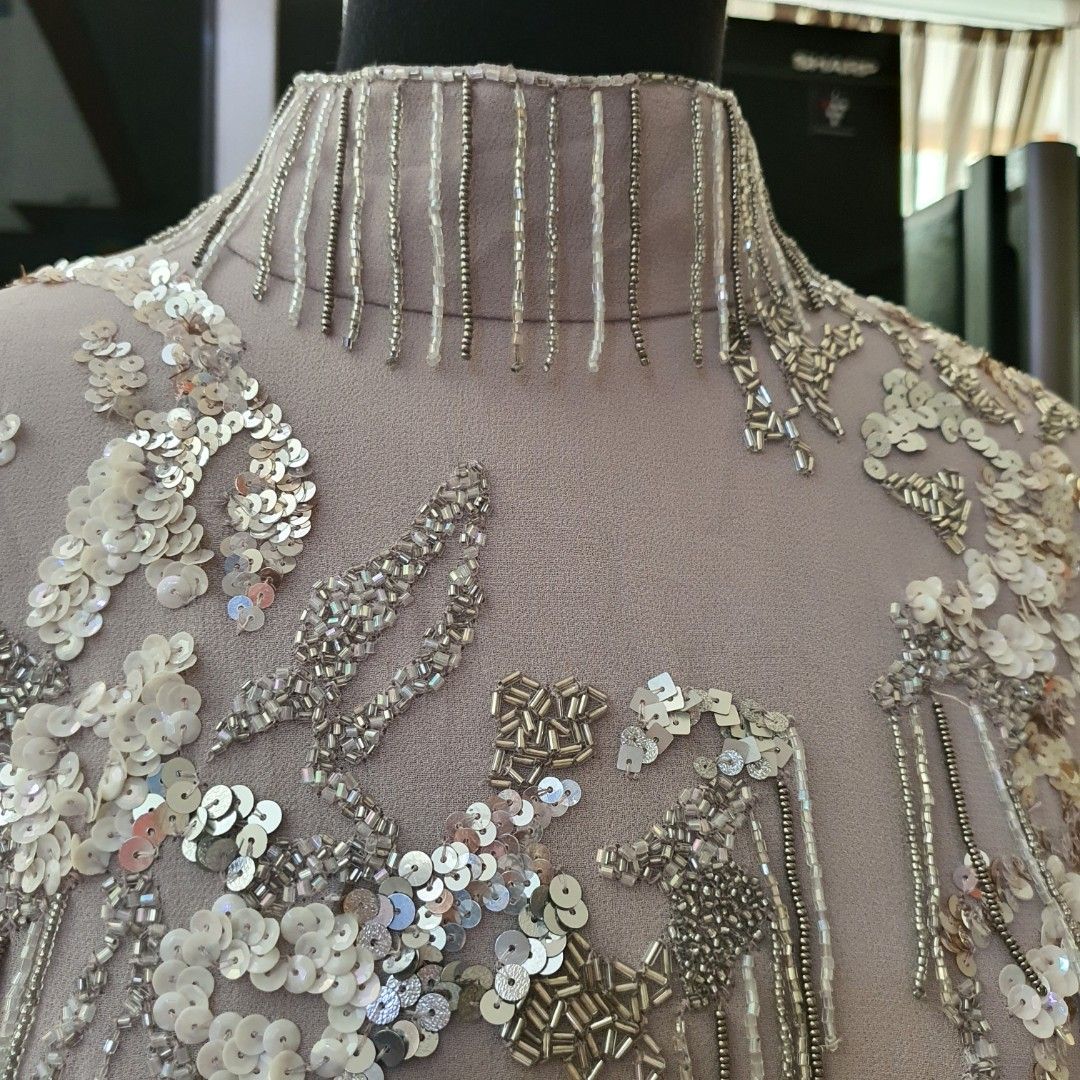 Baju Asos dress payet pesta mewah cantik NEW, Fesyen Wanita, Pakaian ...