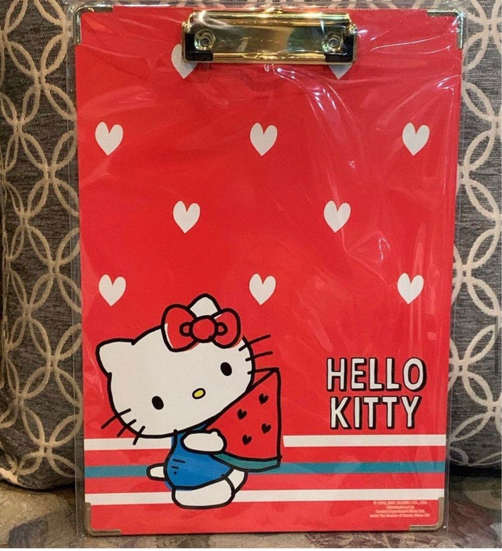 Authentic Sanrio Hello Kitty A4 clipboard, Hobbies & Toys, Stationary ...