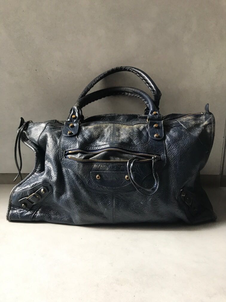 Balenciaga Work Bag Blue, Barang Mewah, Tas & Dompet di Carousell