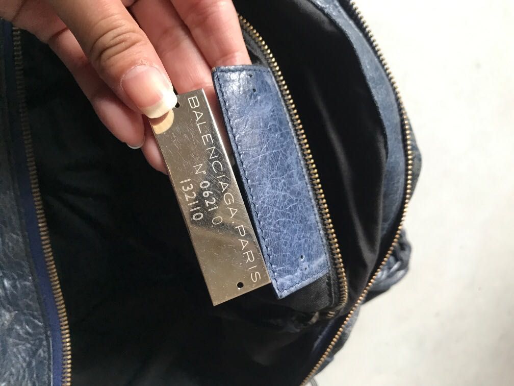 Balenciaga Work Bag Blue, Barang Mewah, Tas & Dompet di Carousell