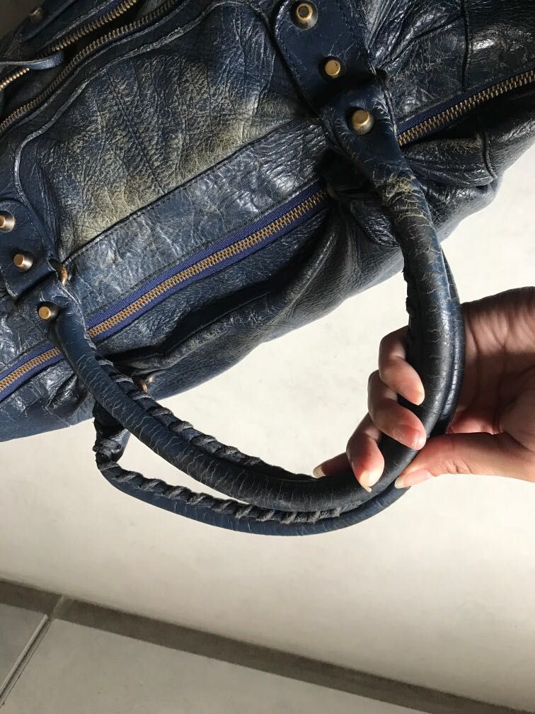 Balenciaga Work Bag Blue, Barang Mewah, Tas & Dompet di Carousell