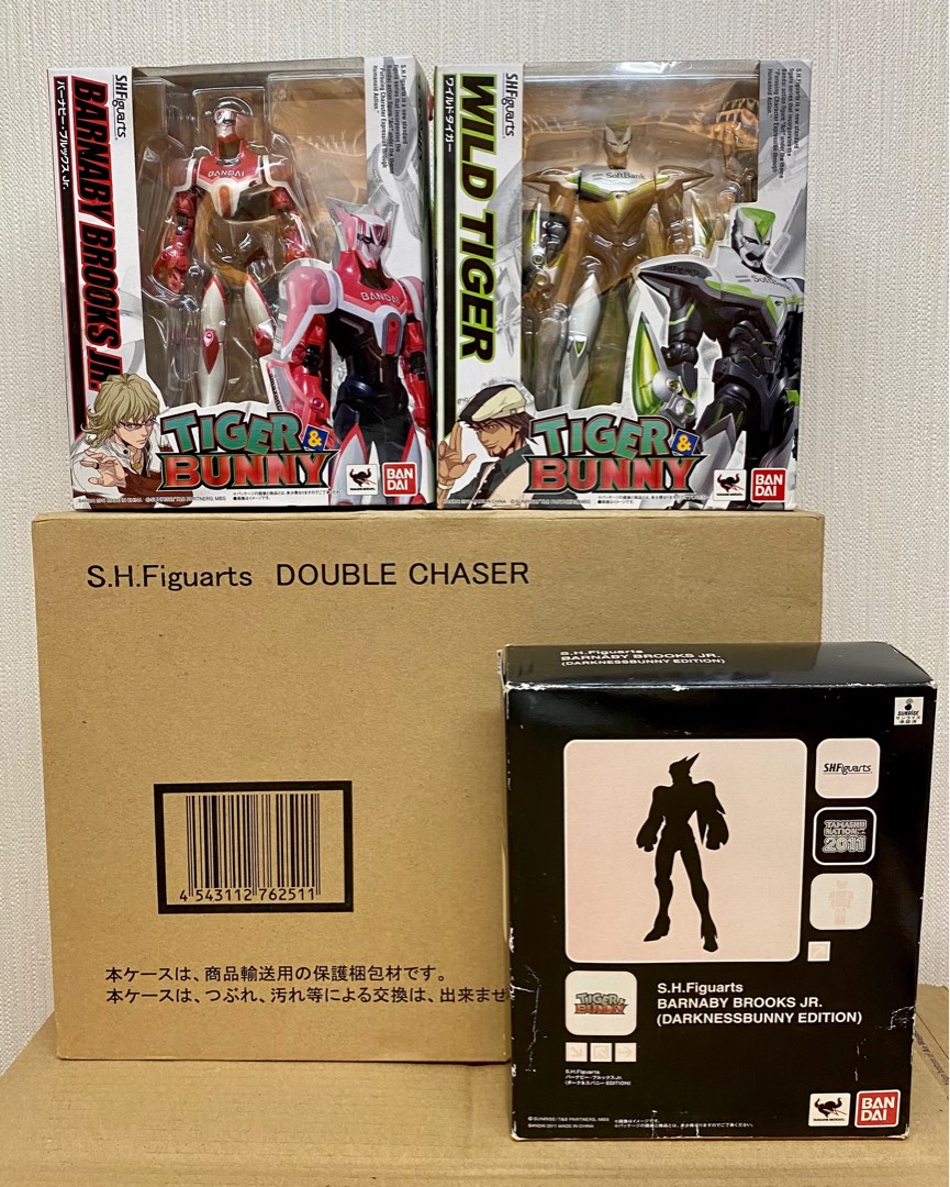 【全新未開封/盒殘】Bandai 魂Shop SHF Figuarts Tiger & Bunny 連 電單車 Set（一套4盒/不散放）非 幪面超人 Kamen Rider 超合金 ...