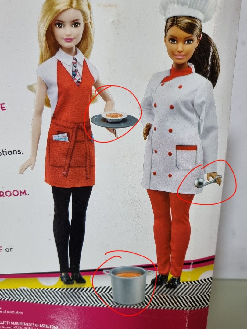 Barbie Chef and waiter doll, Hobbies & Toys, Toys & Games on Carousell