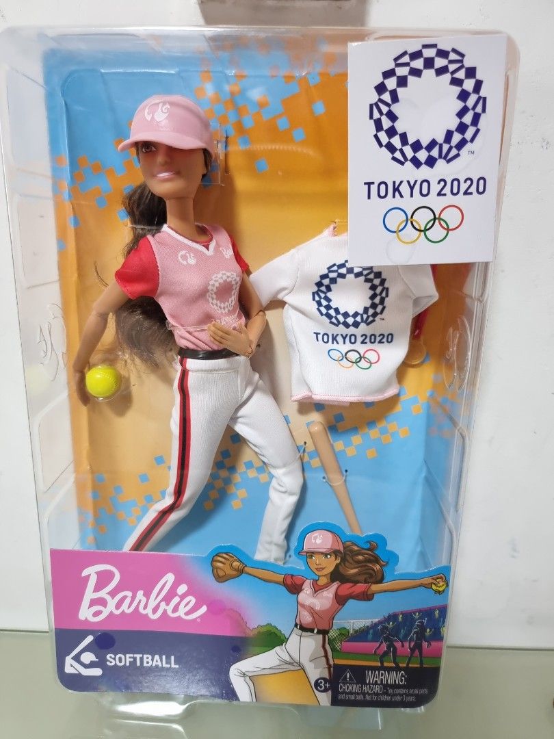 Barbie Tokyo 2020 Softball doll, Hobbies & Toys, Toys & Games on Carousell