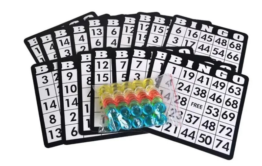 Bingo Game Set - 8-Inch Metal Cage with Plastic Masterboard, 75 Multi ...