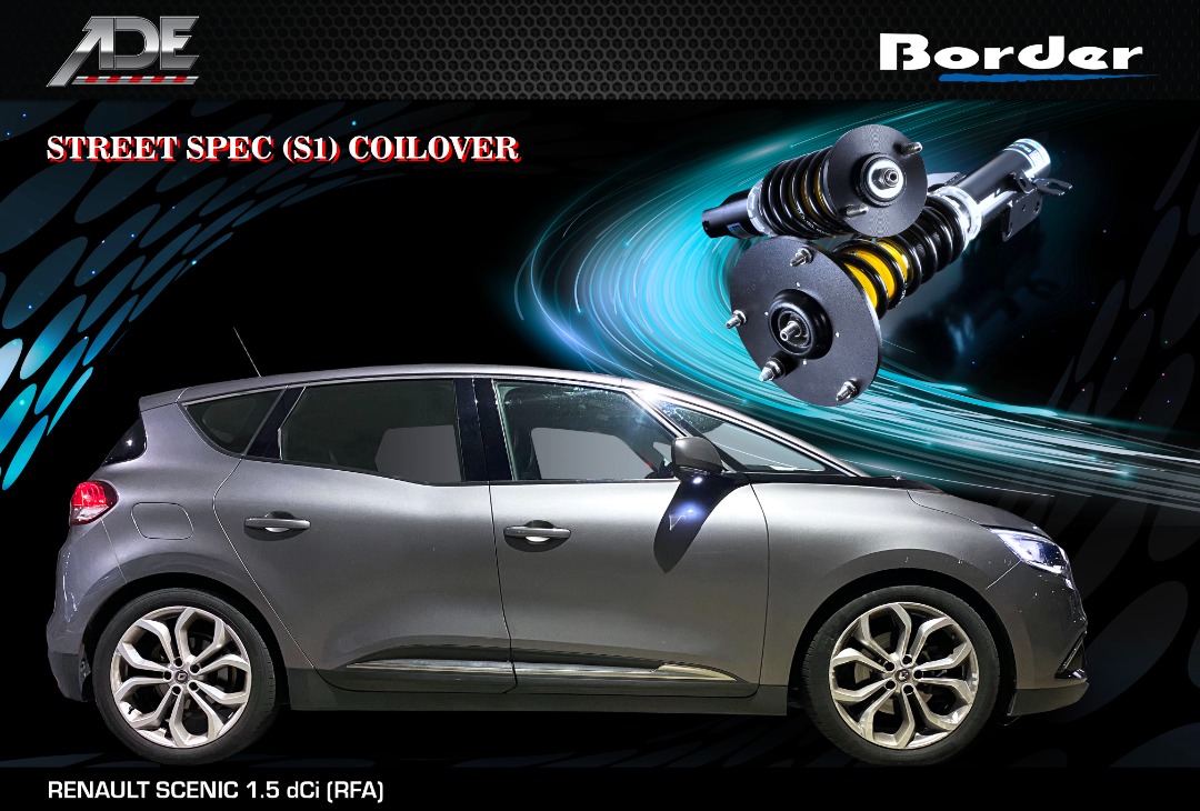 BORDER STREET SPEC (S1) COILOVER ON RENAULT SCENIC 1.5 dCi (RFA), Car ...