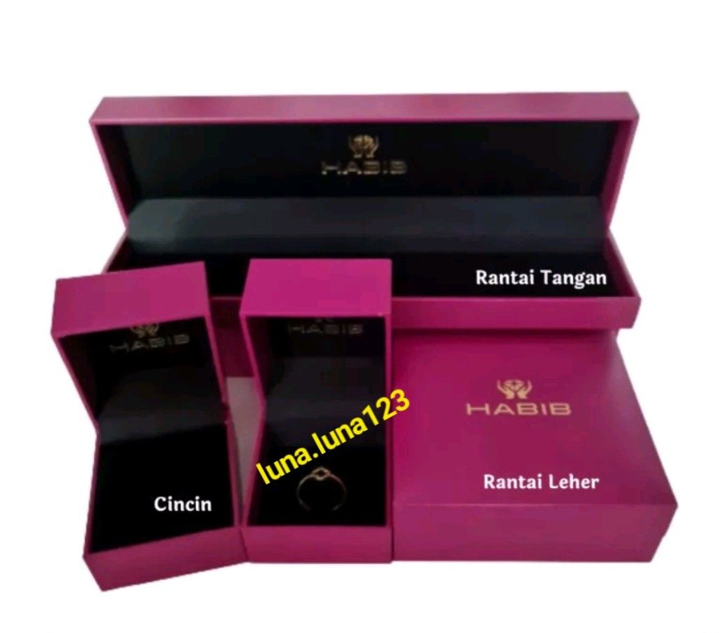 Habib Jewellery Box, with outer white box and Habib paper bag, Women's ...