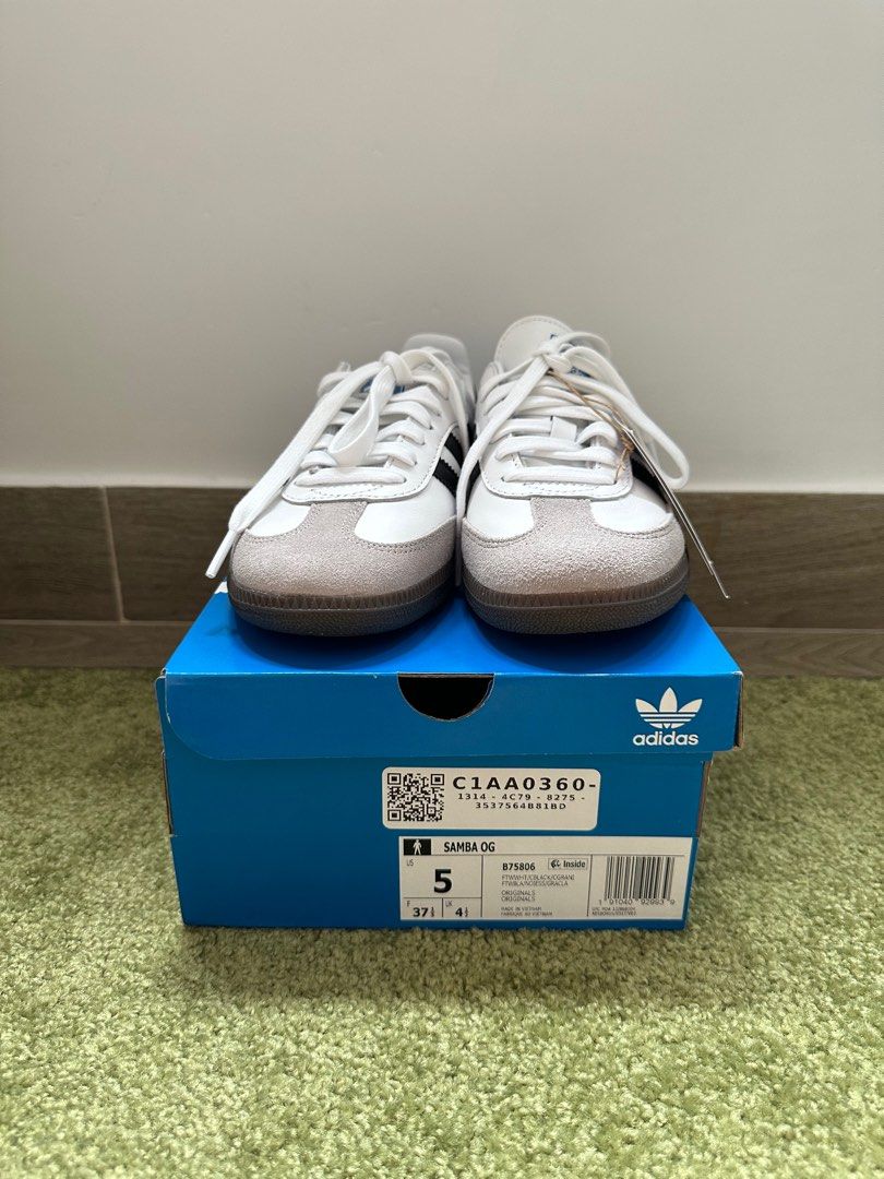 [Brand new] US W6 / M5 Samba OG Cloud White, 女裝, 鞋, 波鞋 - Carousell