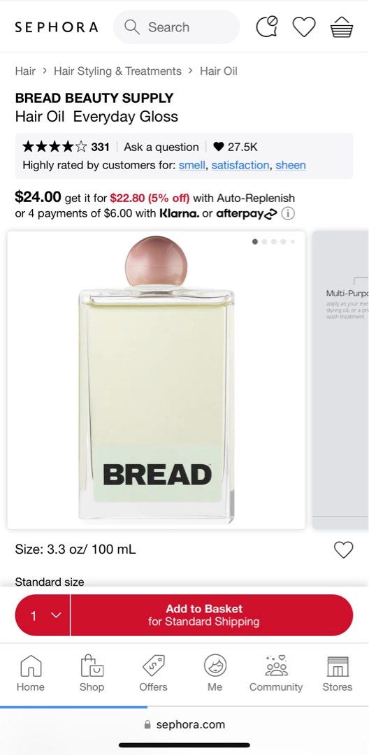BREAD Hair Oil (100 ml), Beauty & Personal Care, Hair on Carousell