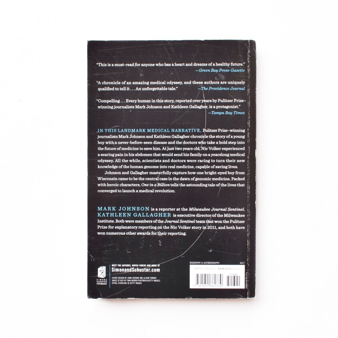 One in a Billion The Story of Nic Volker & the Dawn of Genomic Medicine ...