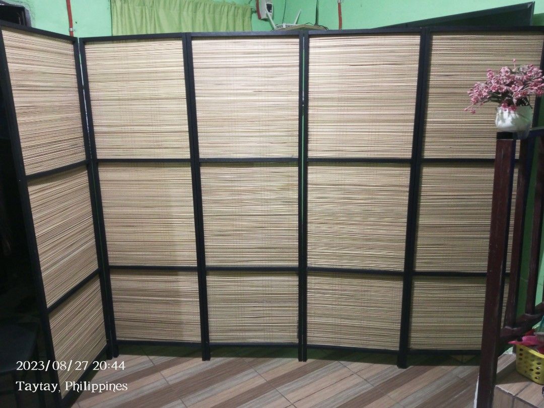 Buli and Wood frame Room Divider Partition, Furniture & Home Living ...