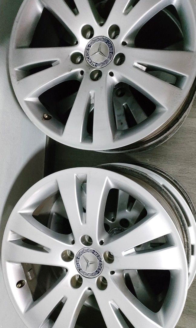 Mercedes C180K rims for sale, Car Accessories, Tyres & Rims on Carousell
