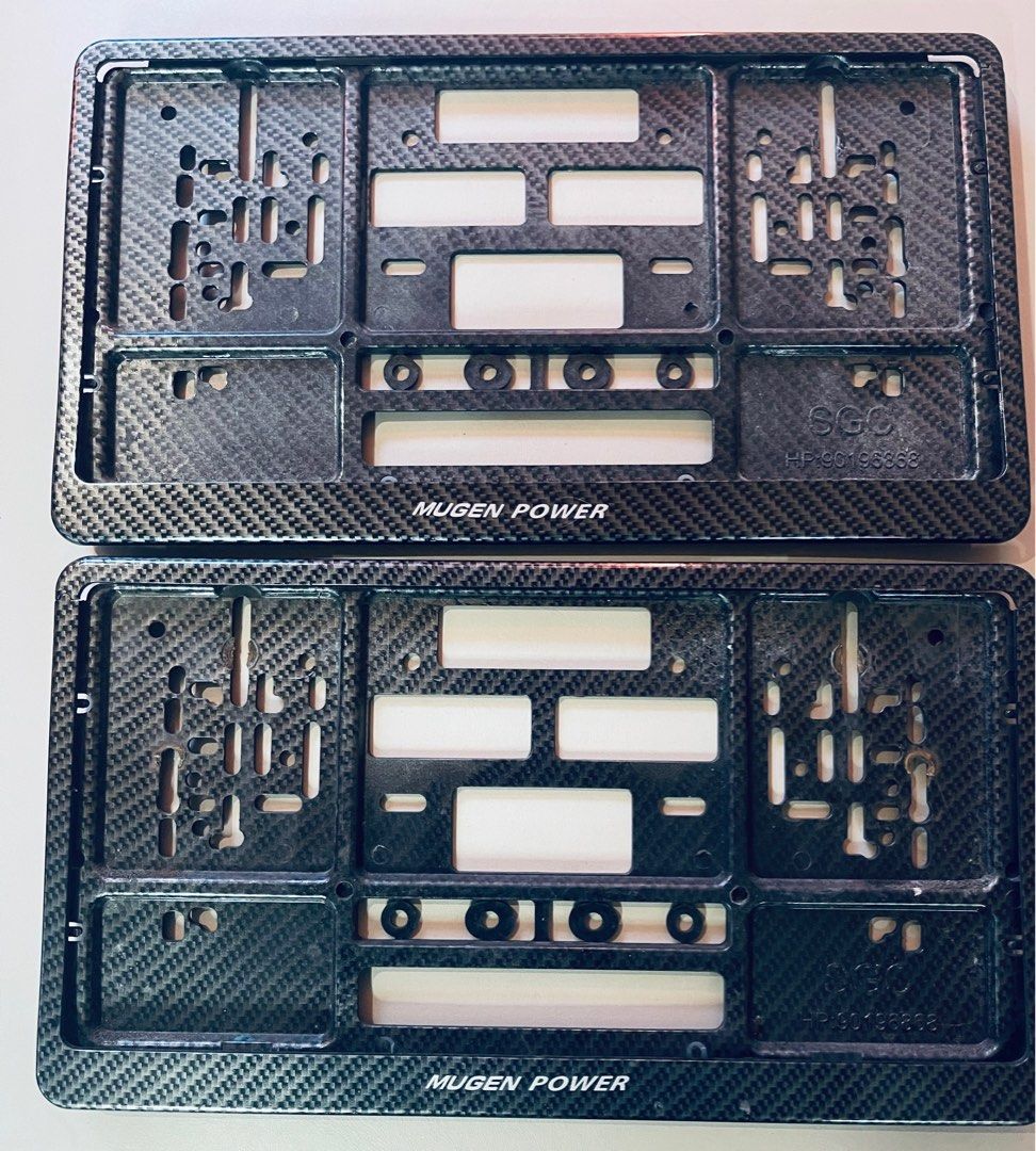 Carbon Fibre Number Plate Holder (2pcs), Car Accessories, Car Plates on ...