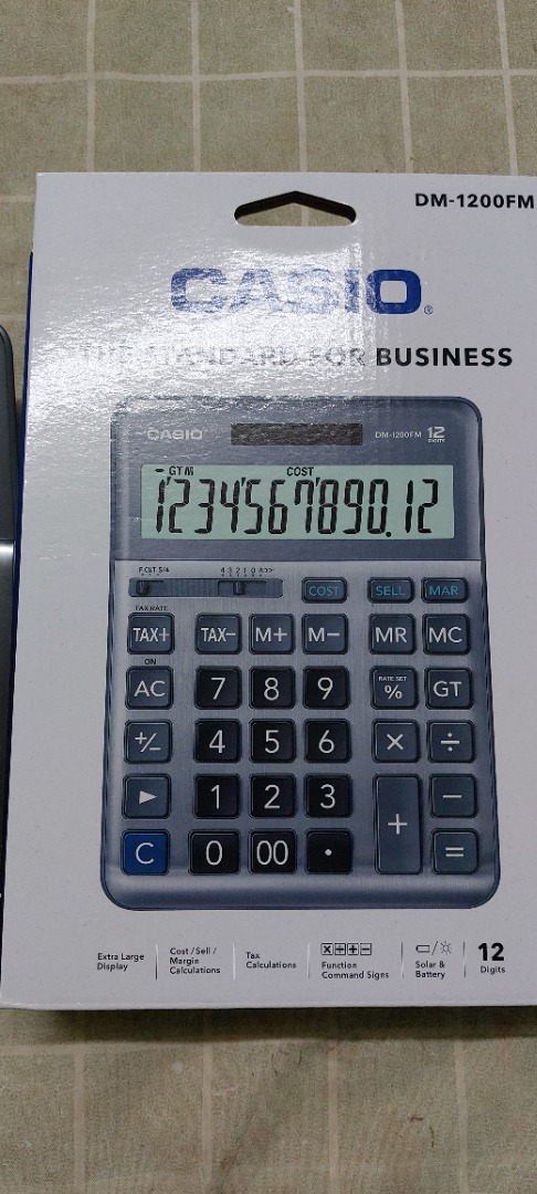Casio 卡西歐計數機 DM-1200FM(有盒，有包装), 電腦＆科技, 商務用科技產品 - Carousell